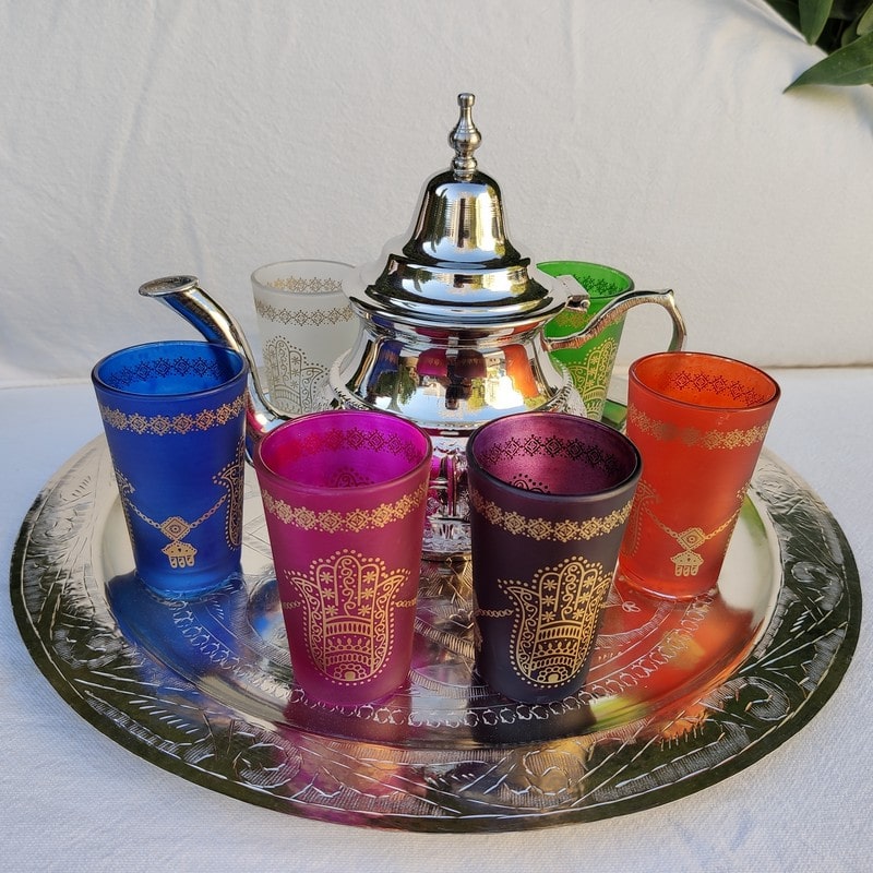 Juego de té mediano Kasbah - Artesanía Árabe